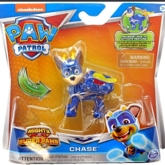 Nickelodeon Toys Paw Patrol Mighty Pups Super Paws Chase Action